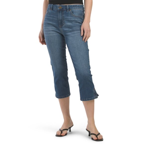d. jeans | Other | D Jeans Medium Wash High Waist Recycle Denim Capris ...